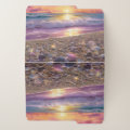 PRETTY PEACEFUL BEACH SEASHELLS OCEAN SCENES FILE FOLDER | Zazzle