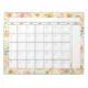 Pretty Peach Floral Monthly Planner Calendar Notepad | Zazzle