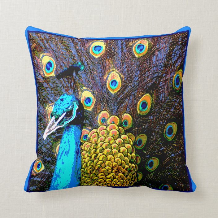 Pretty Peacock Art Pillow | Zazzle.com