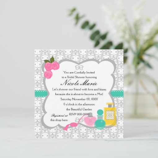 Pretty Perfume Invitation | Zazzle