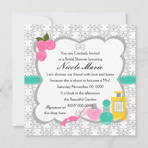 Pretty Perfume Invitation | Zazzle