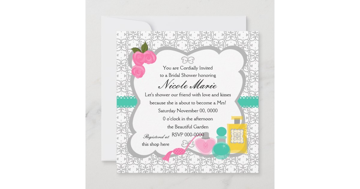 Pretty Perfume Invitation | Zazzle