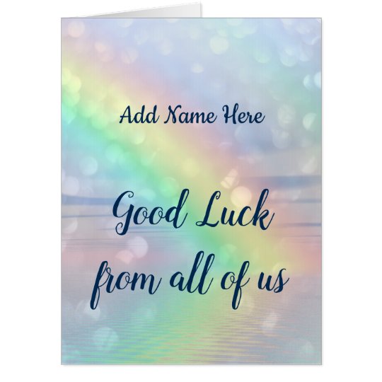 Pretty personalised Good Luck Card | Zazzle.com