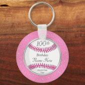 Pretty Personalized 100th Birthday Favors Keychain | Zazzle