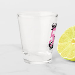 Pretty Personalized 50 and Fabulous Custom Pink Shot Glass | Zazzle