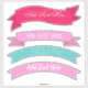 Pretty Personalized Banners Sticker | Zazzle