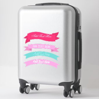 Pretty Personalized Banners Sticker | Zazzle