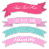 Pretty Personalized Banners Sticker | Zazzle