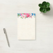Pretty Pink and Blue Flower Border Post-it Notes | Zazzle