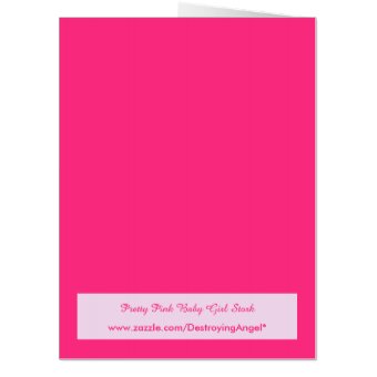 Pretty Pink Baby Girl Stork Custom Card | Zazzle