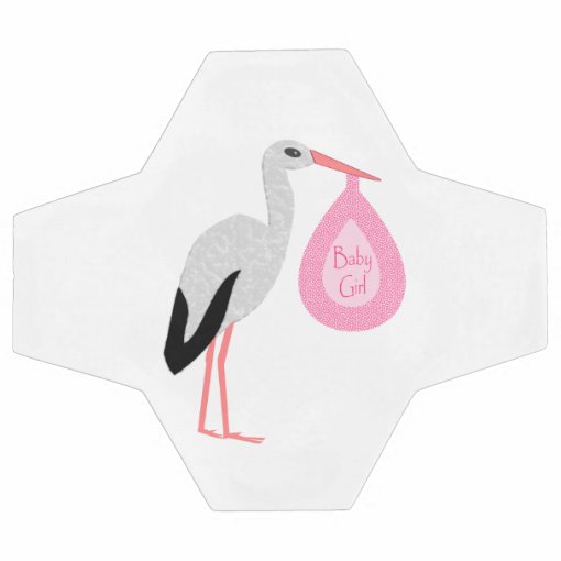 Pretty Pink Baby Girl Stork Soccer Ball | Zazzle