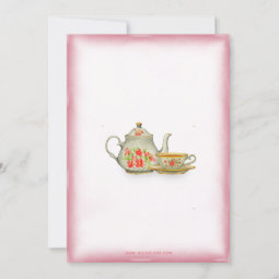 Pretty Pink Baby Shower Tea Party Invitation | Zazzle