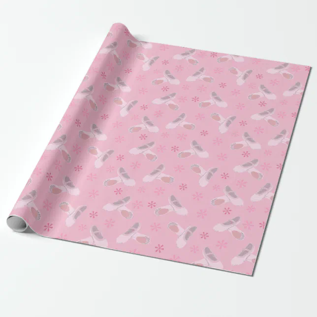 Pretty Pink Ballet Shoes Patterned Wrapping Paper | Zazzle