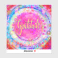 Pretty Pink Boho Gratitude Inspirivity Sticker | Zazzle