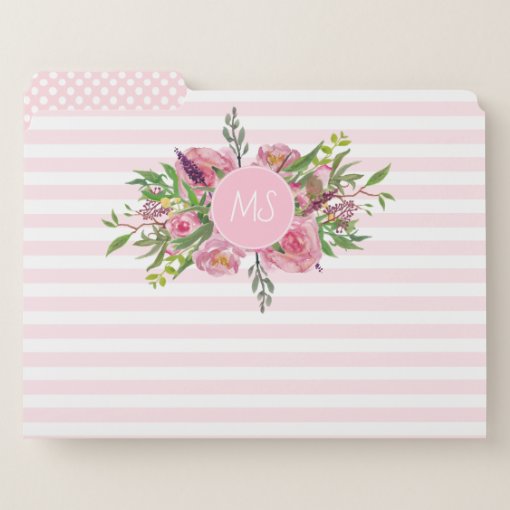 Pretty Pink File Folder Set | Zazzle