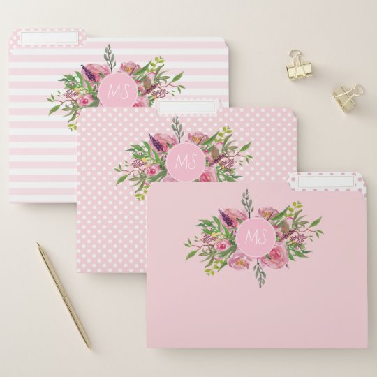 Pretty Pink File Folder Set | Zazzle.com