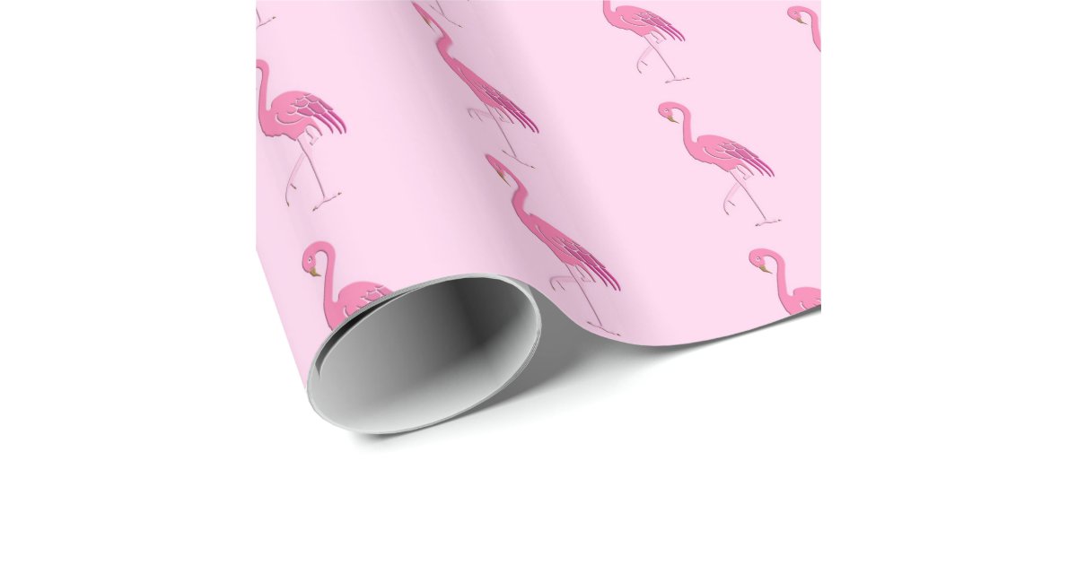 Pretty pink flamingo wrapping paper | Zazzle