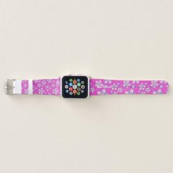 Pretty Pink Floral Apple Watch Band | Zazzle