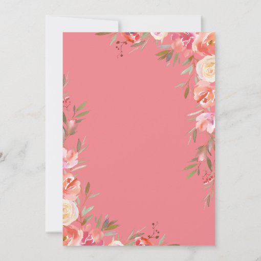 Pretty Pink Floral Surprise Birthday Party Invitation | Zazzle