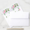 Pretty Pink Floral with Greenery Wedding Envelope Liner | Zazzle