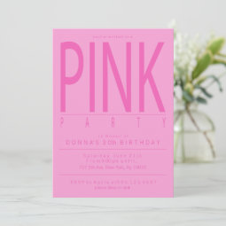 Pretty Pink Party Invitations | Zazzle