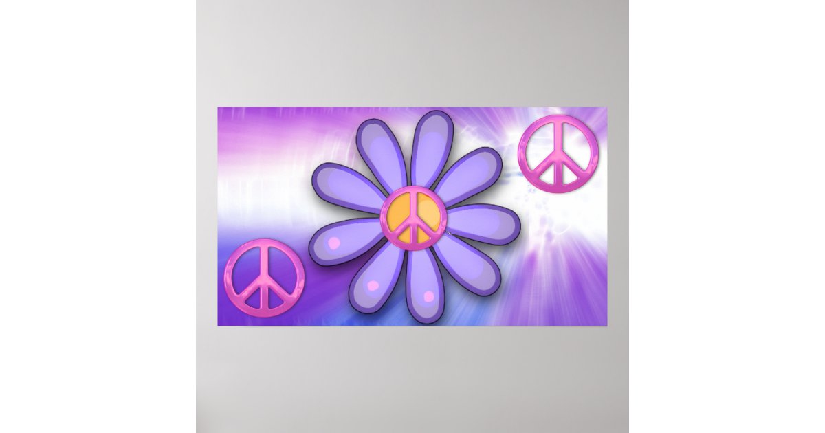 Pretty Pink Peace Sign | Zazzle
