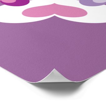 Pretty Pink Peace Sign and Hearts Print | Zazzle