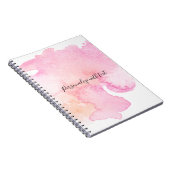 Pretty Pink Peach Watercolor Notebook | Zazzle