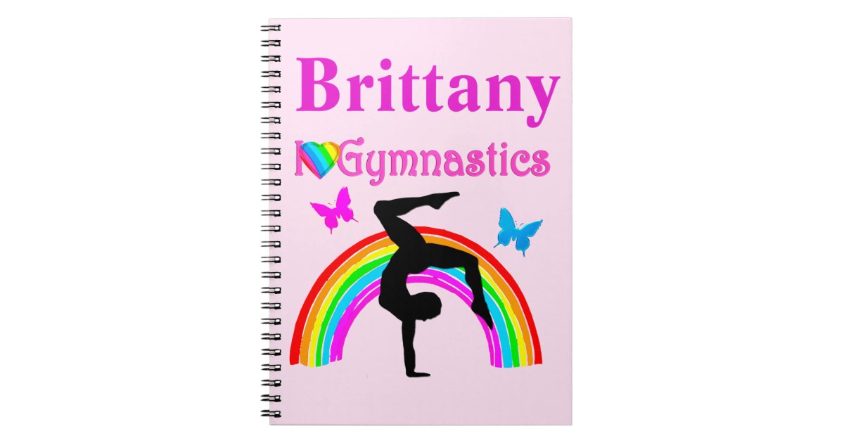 PRETTY PINK PERSONALIZED GYMNASTICS JOURNAL | Zazzle