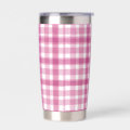 Pretty Pink Plaid Insulated Tumbler | Zazzle