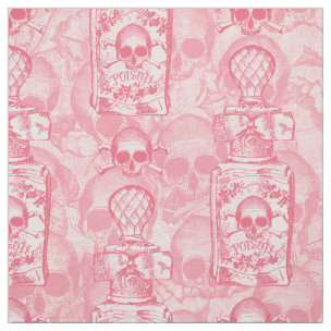 Gothic Pretty Poison Bottle Fabric | Zazzle