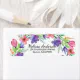 Pretty Pink & Purple Flowers Return Address Label | Zazzle