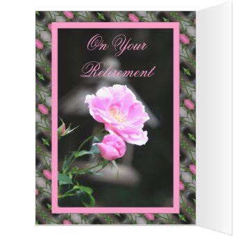 Pretty Pink Rose Retirement Congratulations Card | Zazzle