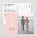 Pretty Pink Save The Date Postcard | Zazzle
