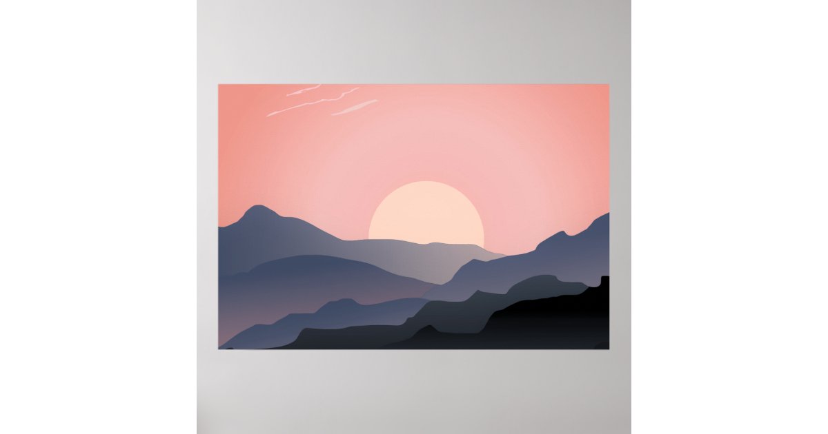Pretty Pink Sunrise Poster | Zazzle
