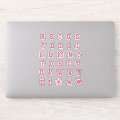 Pretty Pink Swirls Trendy Initials Alphabet Letter Sticker | Zazzle