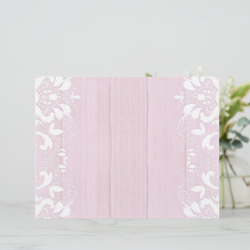 Pretty Pink Wood with Lace Borders Scrapbook Paper | Zazzle