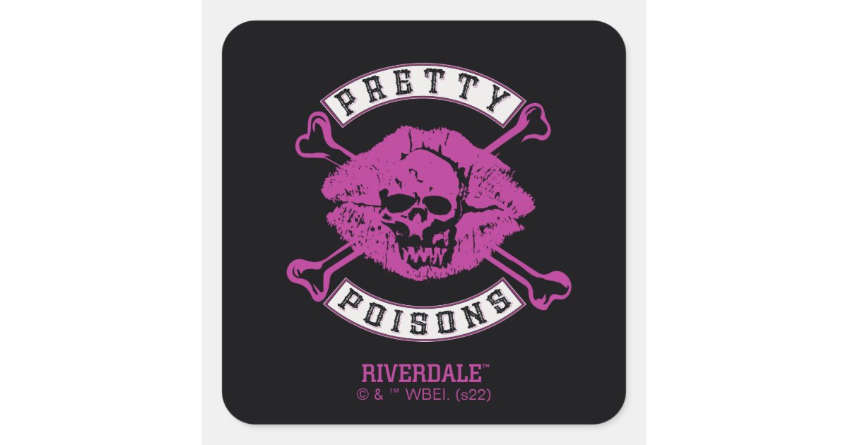 Pretty Poisons Logo Square Sticker | Zazzle