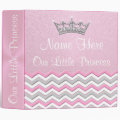 Pretty Princess Personalized Pink Photo Albums 3 Ring Binder | Zazzle