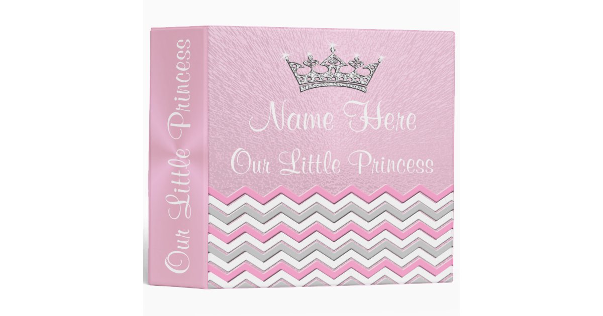 Pretty Princess Personalized Pink Photo Albums 3 Ring Binder | Zazzle