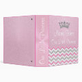 Pretty Princess Personalized Pink Photo Albums 3 Ring Binder | Zazzle