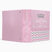 Pretty Princess Personalized Pink Photo Albums 3 Ring Binder | Zazzle