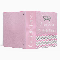 Pretty Princess Personalized Pink Photo Albums 3 Ring Binder | Zazzle