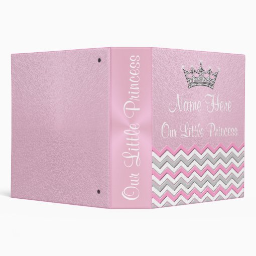 Pretty Princess Personalized Pink Photo Albums 3 Ring Binder | Zazzle