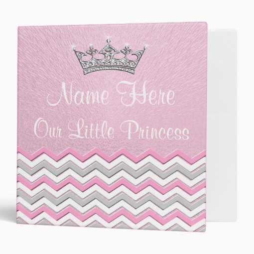 Pretty Princess Personalized Pink Photo Albums 3 Ring Binder | Zazzle