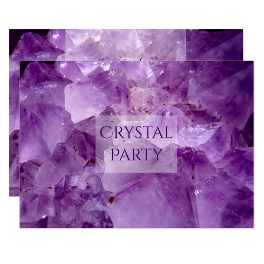Pretty Purple Amethyst Crystal Party Invitation | Zazzle.com