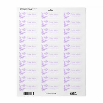 Pretty Purple Butterfly Return Address Label | Zazzle