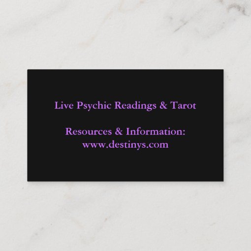Pretty Purple Cosmic Metaphysical Business Card | Zazzle