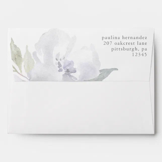 Pretty Purple Floral Return Address Quinceanera Envelope | Zazzle