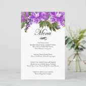 Pretty Purple Flowers - Menu | Zazzle
